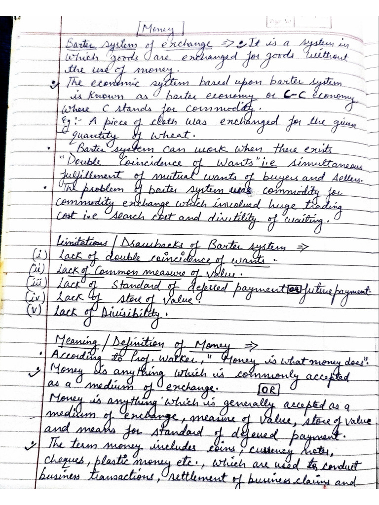 Notes - Money | PDF