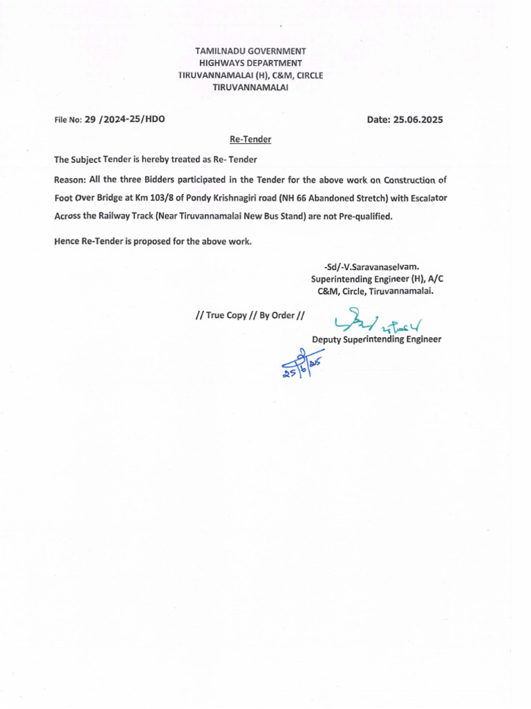 Re Tender Corrige ND Um 29 | PDF
