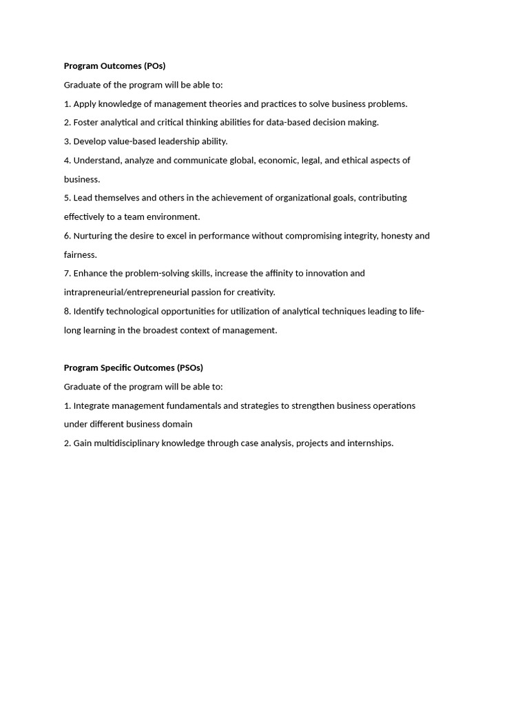 PO and PSO | PDF