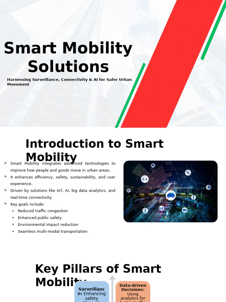 Smart Mobility Solutions for Urban Safety | PDF | Surveillance | Traffic