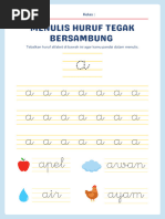 Booklet Menulis Alfabet Huruf B Bahasa Indonesia - Ver - 1 | PDF