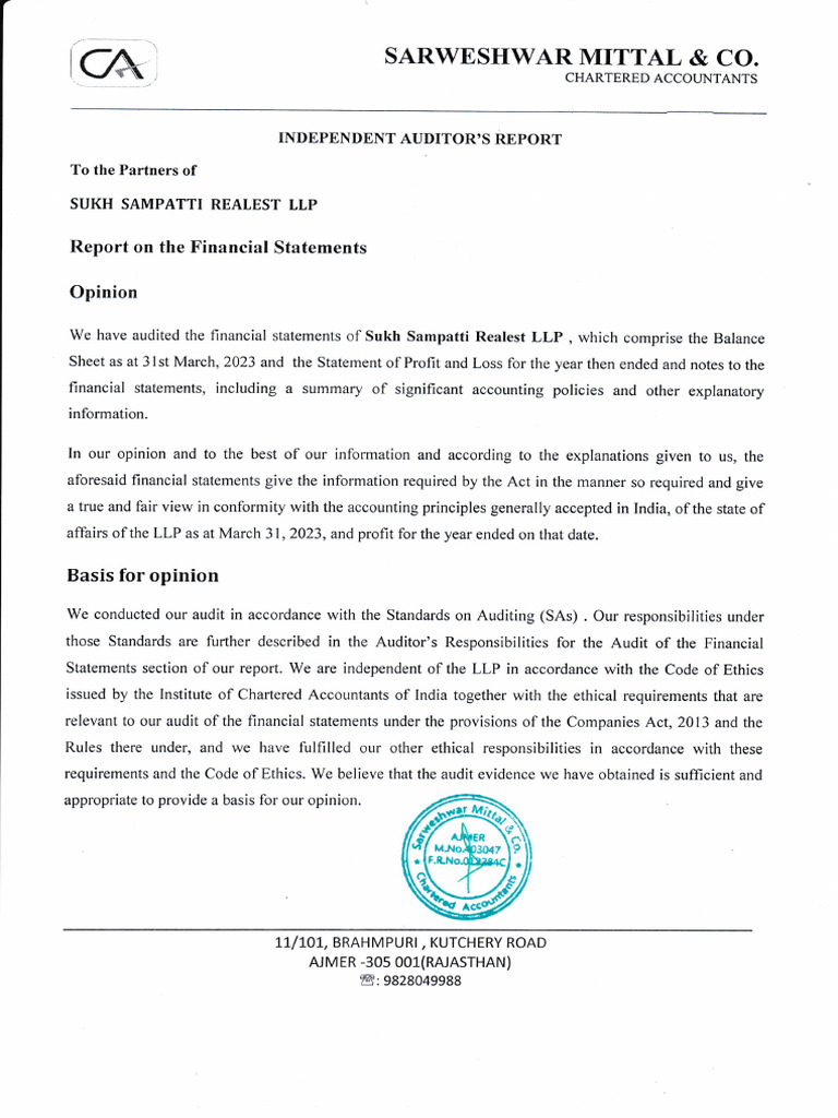 Sukh Sampatti LLP Signed 2023 | PDF