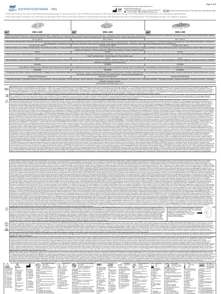 AF 004180 IU Y IU 0104 M03 Suction Series Class I | PDF