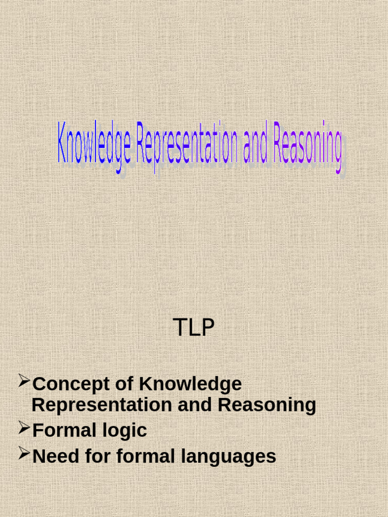 Knowledge Representation and Reasoning, Formal Logic | PDF | Logic ...