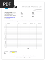 CIPL Shipping Invoice and Packing List | PDF