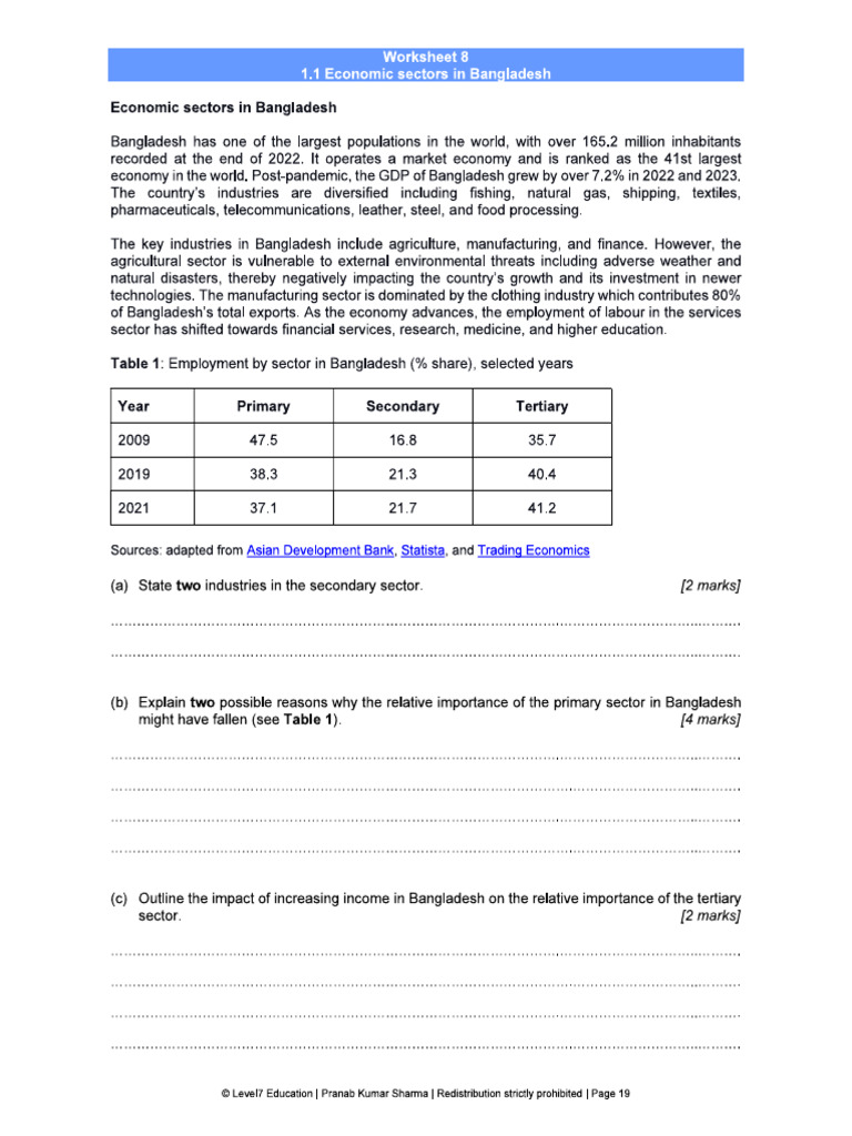 Revision W Sheet For IBDP 1 - JUly 2024 | PDF
