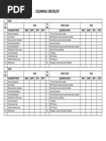 Hospital Cleaning Schedule Template | PDF