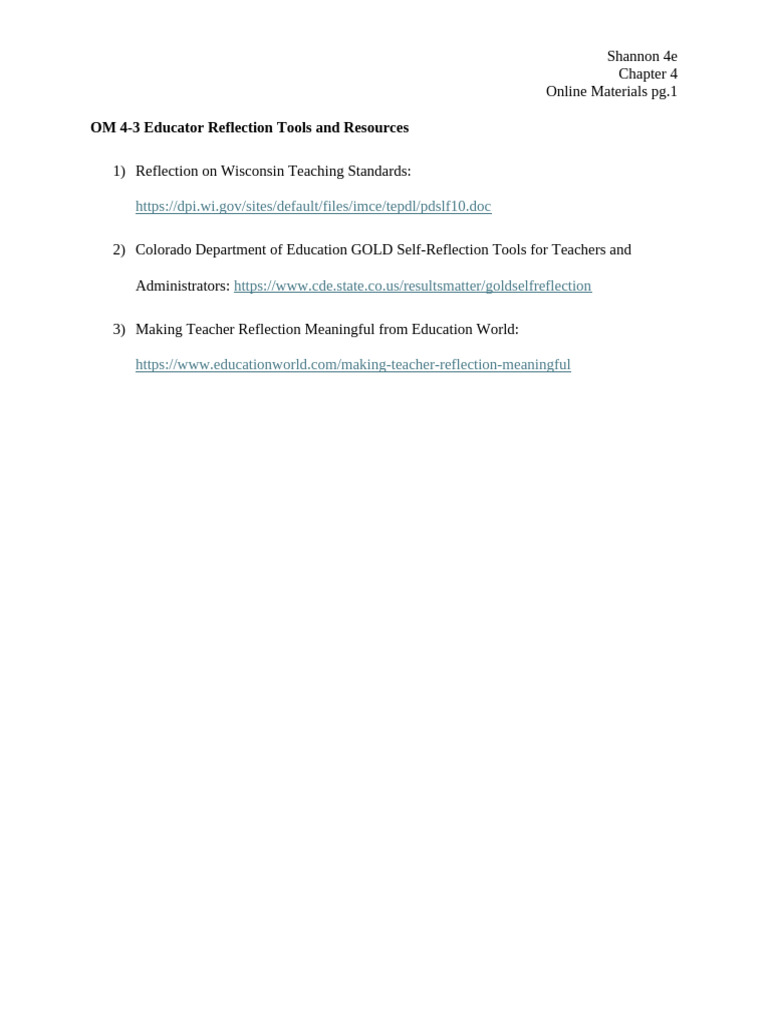 04-3 Educator Reflection Tools and Resources | PDF
