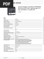 Product Data Sheet: Circuit Breaker Compact Nsx630H, 70 Ka at 415 Vac ...