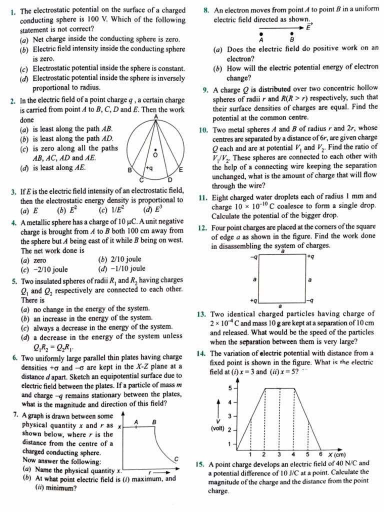 CH 2 Electric Potential and Capacitance | PDF | Capacitance | Electric Field
