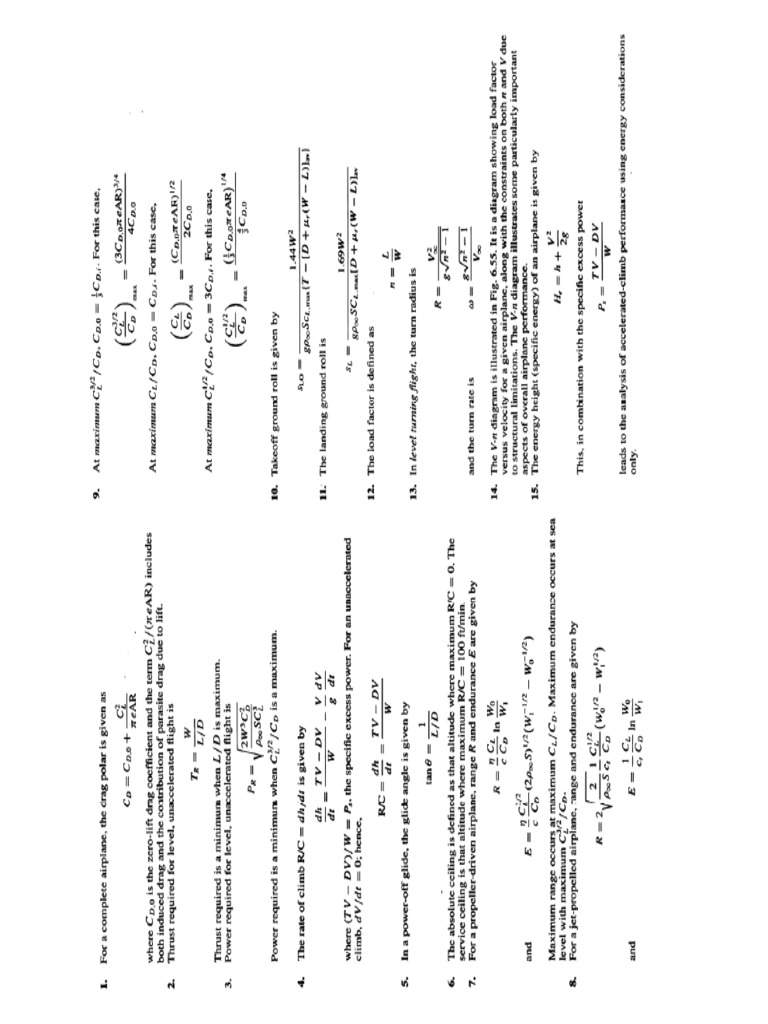 Performance Equations | PDF