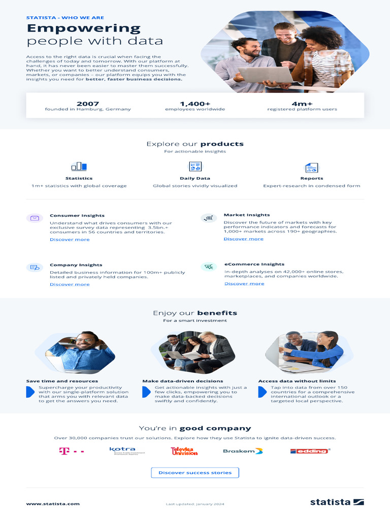 Statista Info Factsheet OnePager en | PDF | Information Science | Information Technology