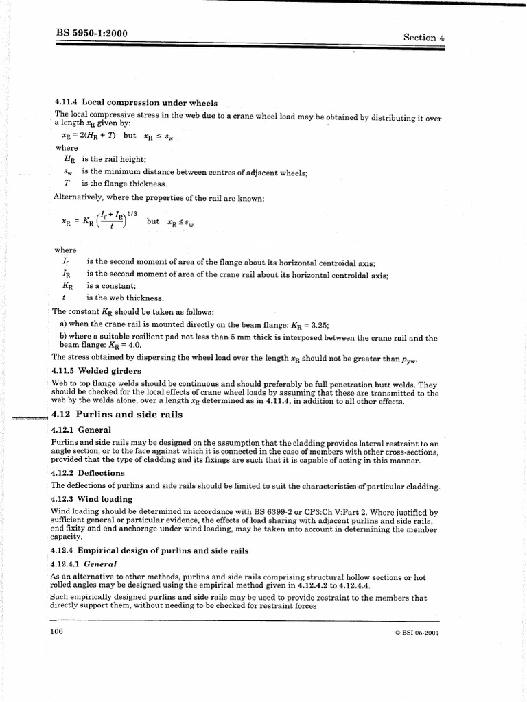 BS 5950-1-2000 Structural Use of Steelwork - Part115 | PDF