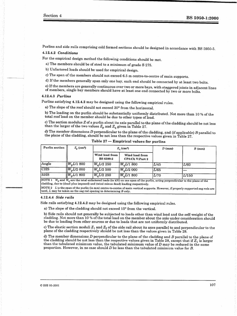 BS 5950-1-2000 Structural Use of Steelwork - Part117 | PDF
