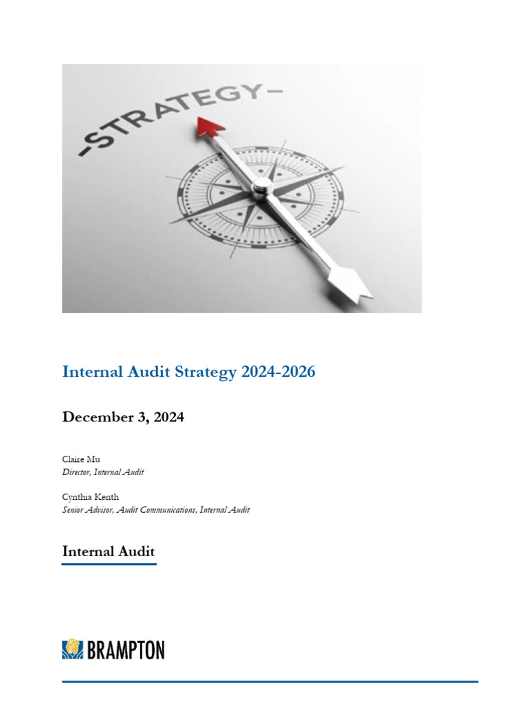 Appendix 1 - Internal Audit Strategy 2024-2026 | PDF | Internal Audit | Audit