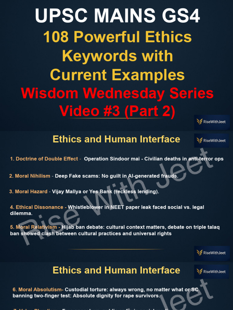 Ethics Keywords To - Score - 130+ - in - GS4 - 250819 - 120427 | PDF | Bias | Altruism