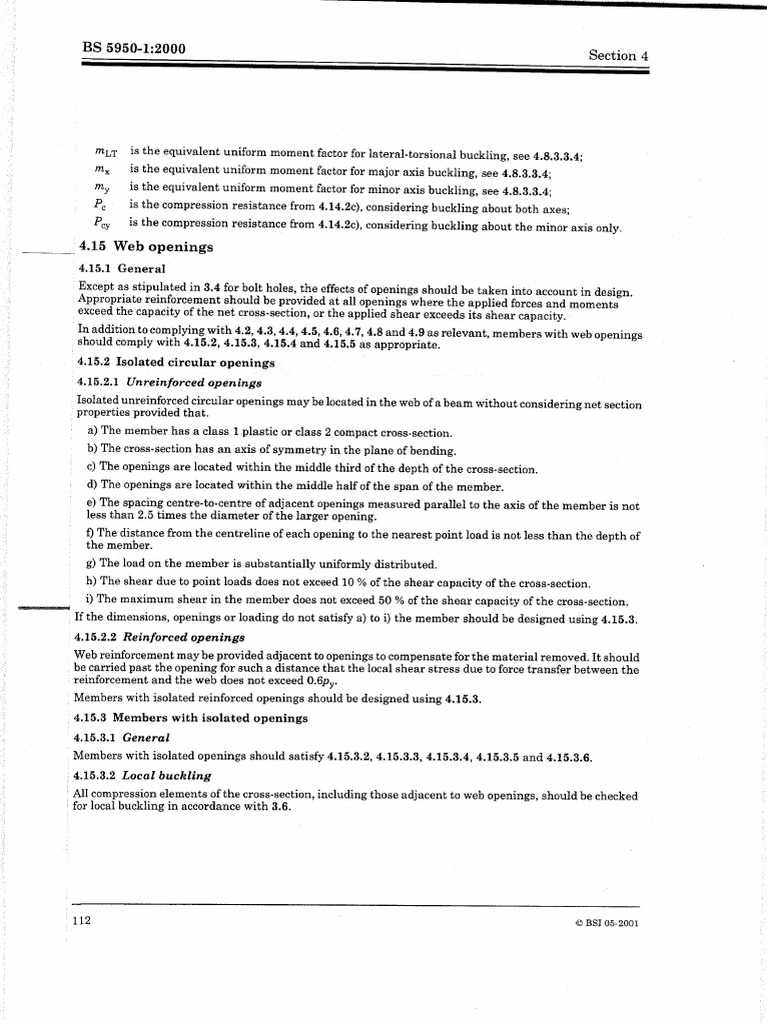 BS 5950-1-2000 Structural Use of Steelwork - Part122 | PDF