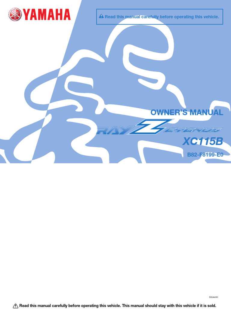 Yamaha XC115B Owner's Manual | PDF | Gasoline | Brake