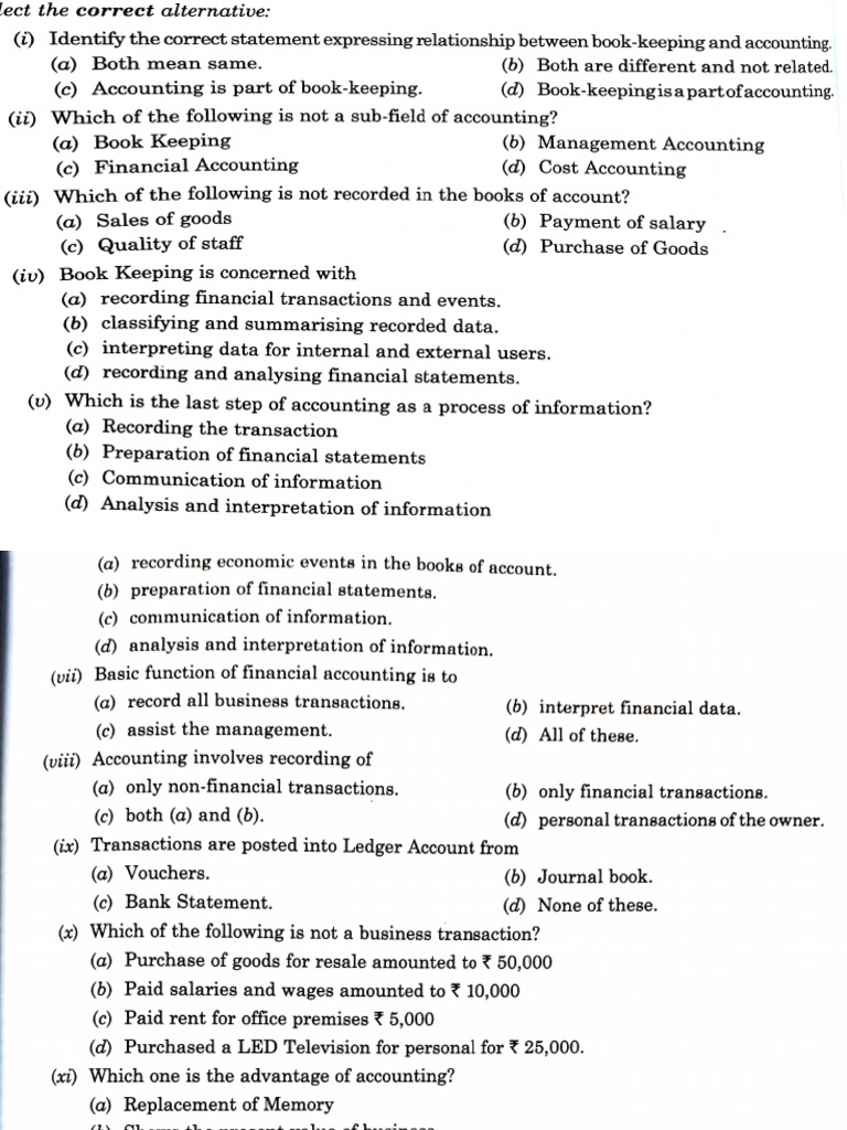 Accountancy Practice Worksheet | PDF | Equity (Finance) | Expense