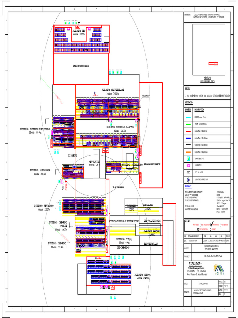 String Layout Kapoor Industries Solken 1704.78kWp Solar System R05 | PDF