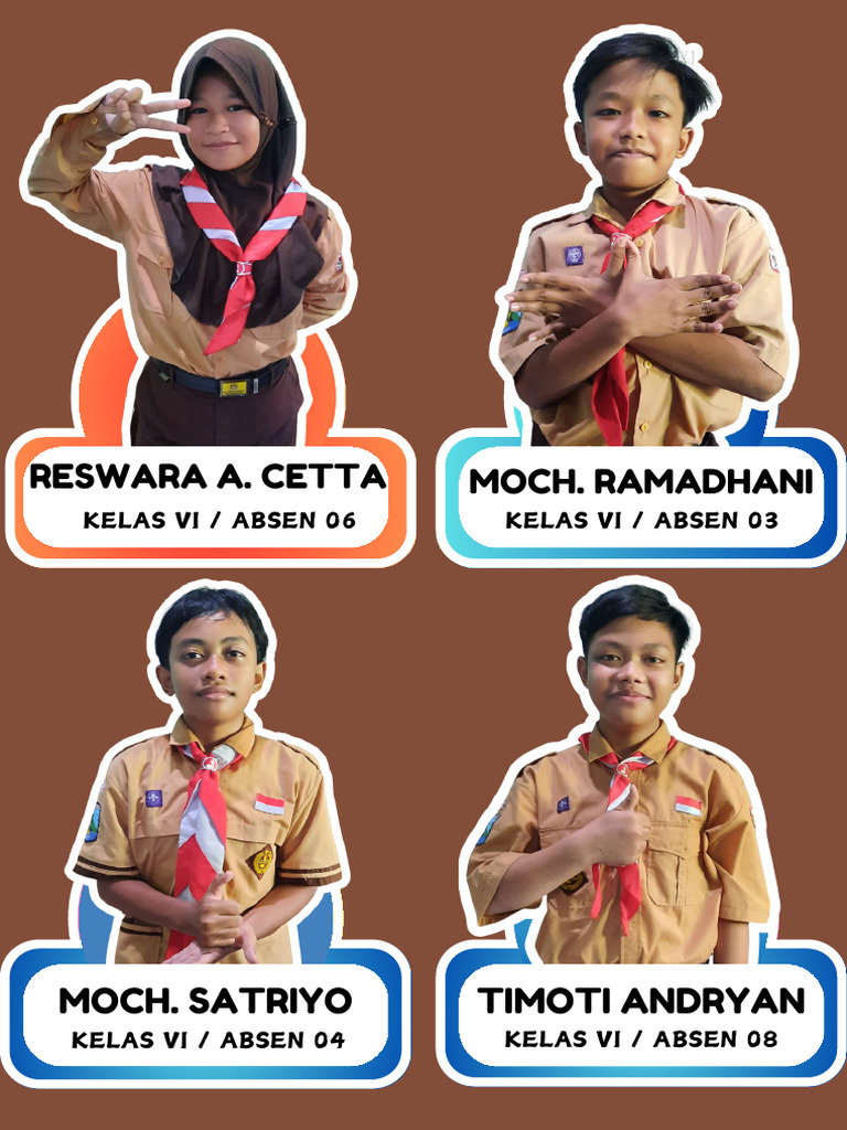 Name Tag Kelas 6 | PDF
