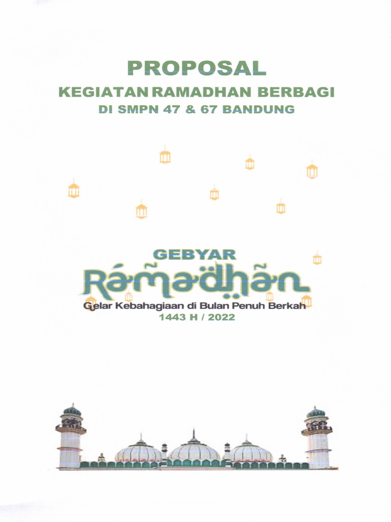 Proposal Kegiatan Ramadhan Berbagi | PDF