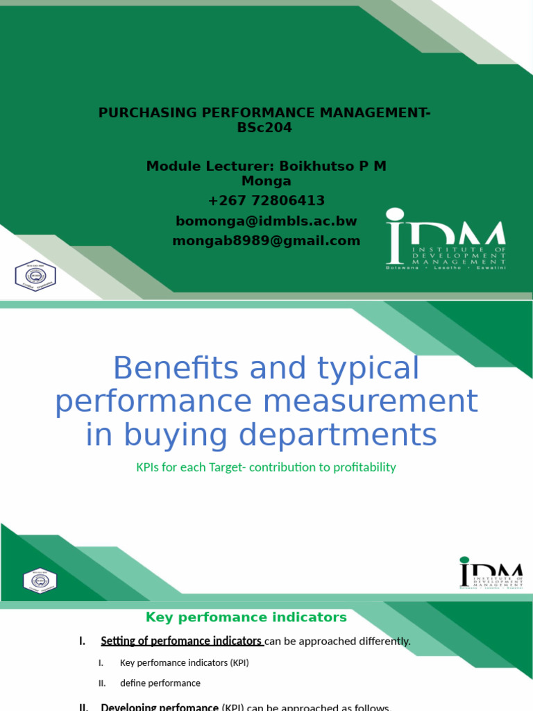 KPIS - Contribution To Profitability | PDF | Performance Indicator ...