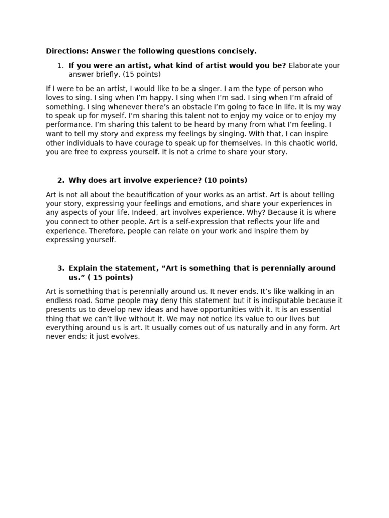 ART Assignment | PDF