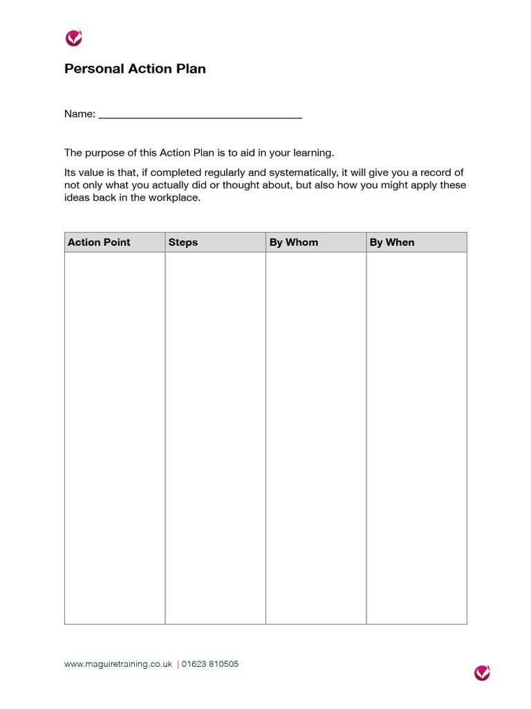 Personal Action Plan | PDF