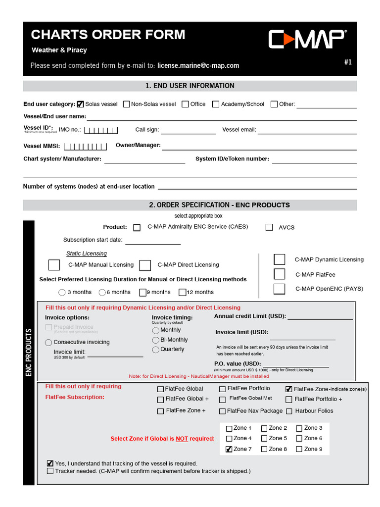 (Penting) Charts Order Form | PDF