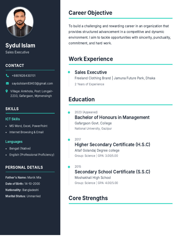 Sydul Islam CV | PDF