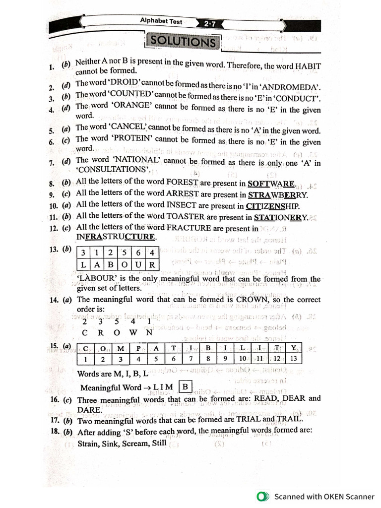 Alphabet Test | PDF