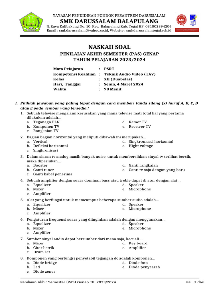 PSRT - 12 Tav - Lanang | PDF