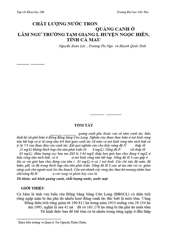 Nguyen Xuan Loc | PDF