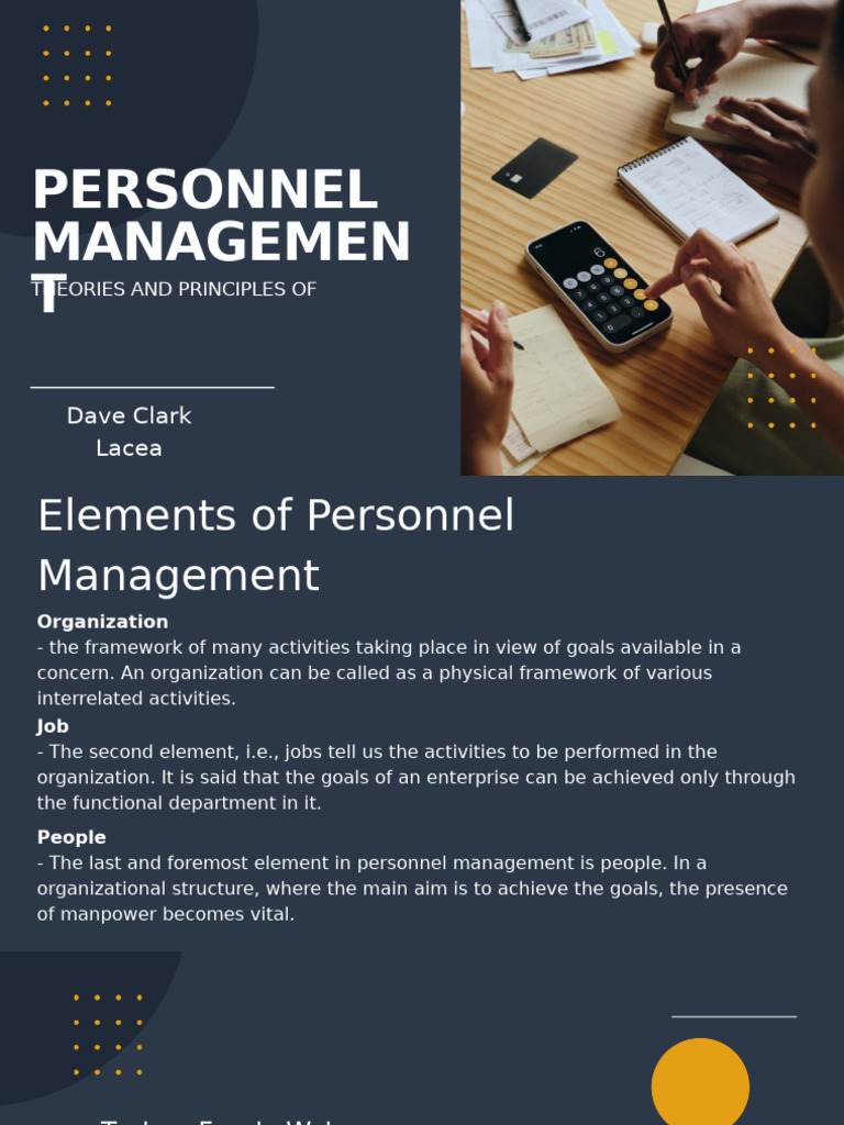 Theories and Principles of Personnel Management | PDF | Leadership ...