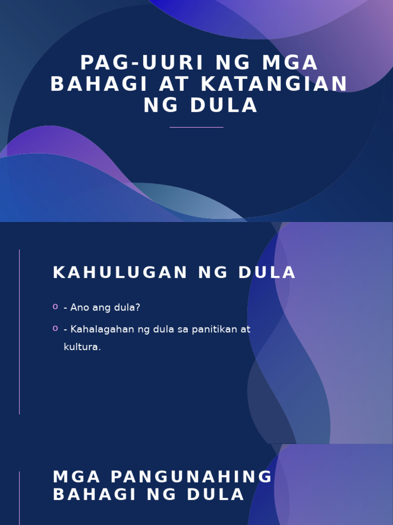 Bahagi at Katangian NG Dula | PDF