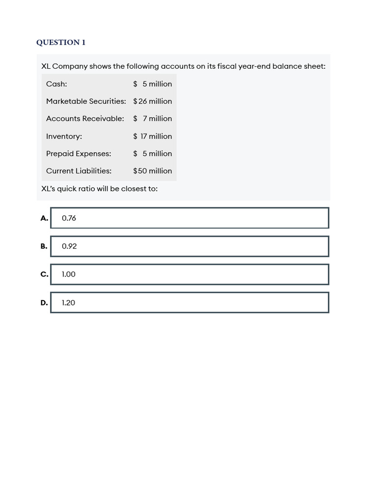 M2 Financial Ratios Part 1 - Questions | PDF | Leverage (Finance ...