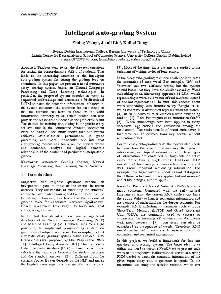 Intelligent Auto-Grading System | PDF | Applied Mathematics
