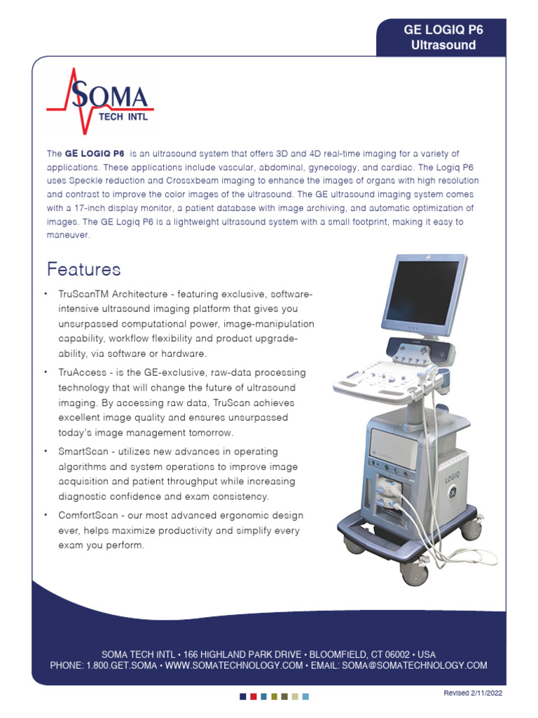 GE LOGIQ P6 Ultrasound Overview | PDF | Ultrasound | Medical Ultrasound