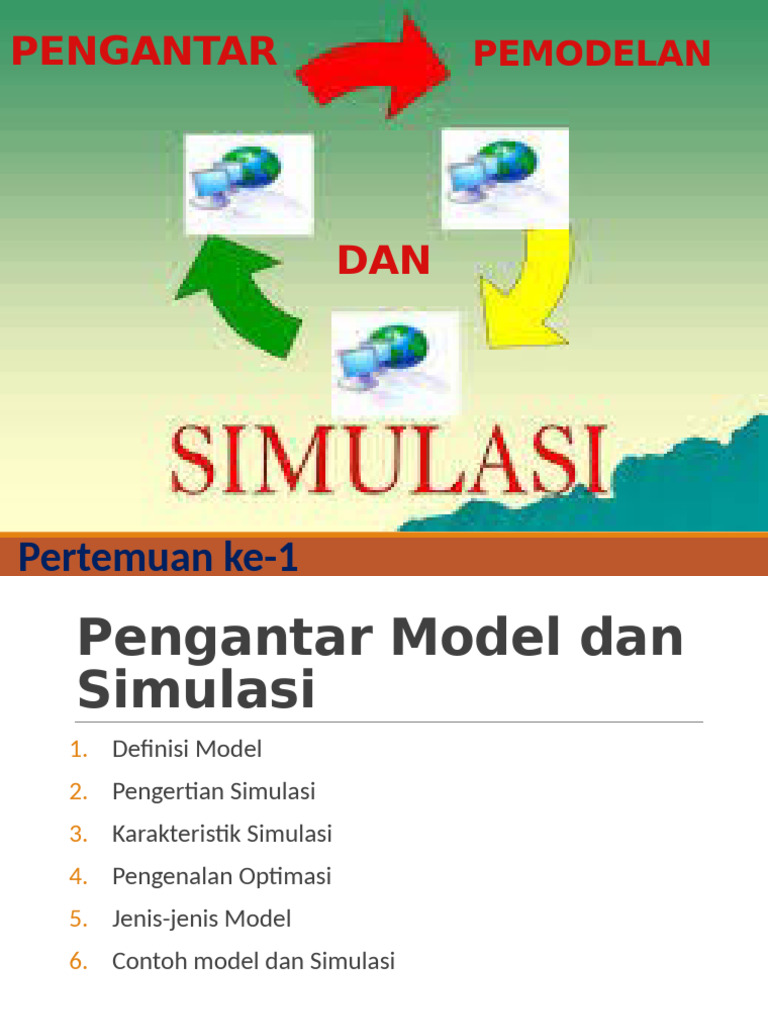 Materi - P-01 - Pengantar Pemodelan Dan Simulasi | PDF