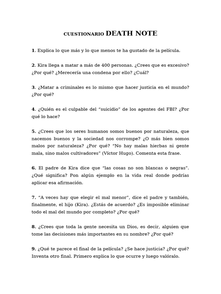 Significado de "Deah" en Death Note | PDF