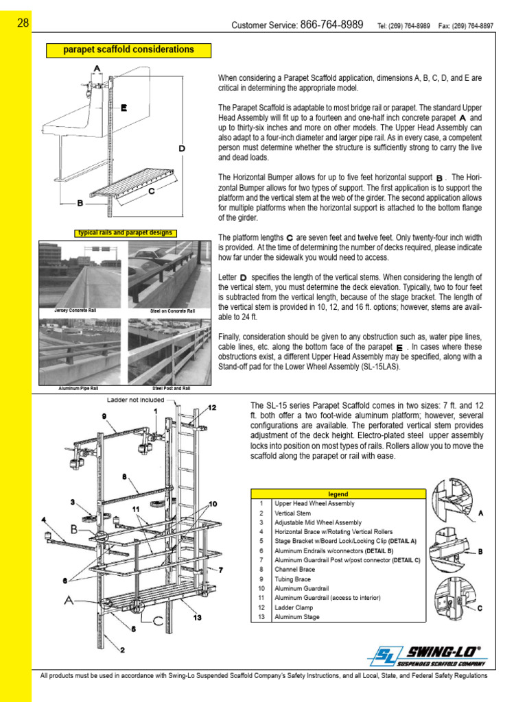 Parapet Scaffold Specifications Guide | PDF | Scaffolding | Pipe (Fluid ...
