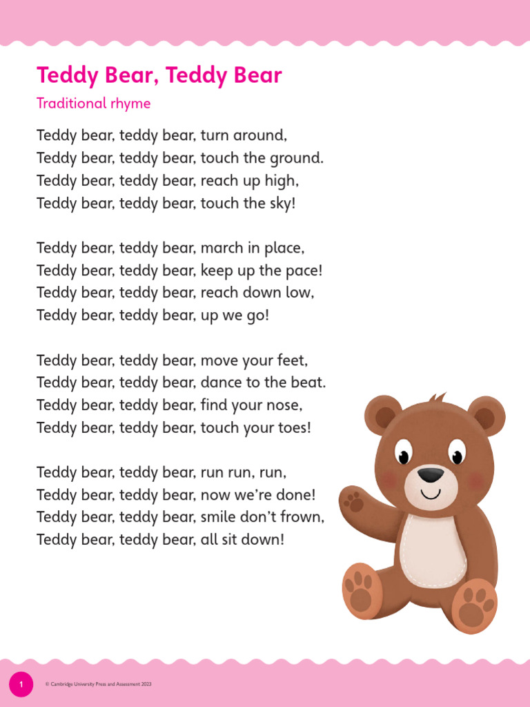 Teddy Bear Teddy Bear | PDF