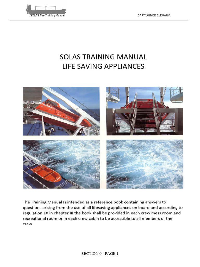 SOLAS Life-Saving Appliances Manual | PDF | Hypothermia