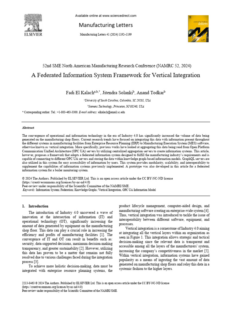 Sistem Integrasi Vertikal 4.0 | PDF | Information | System