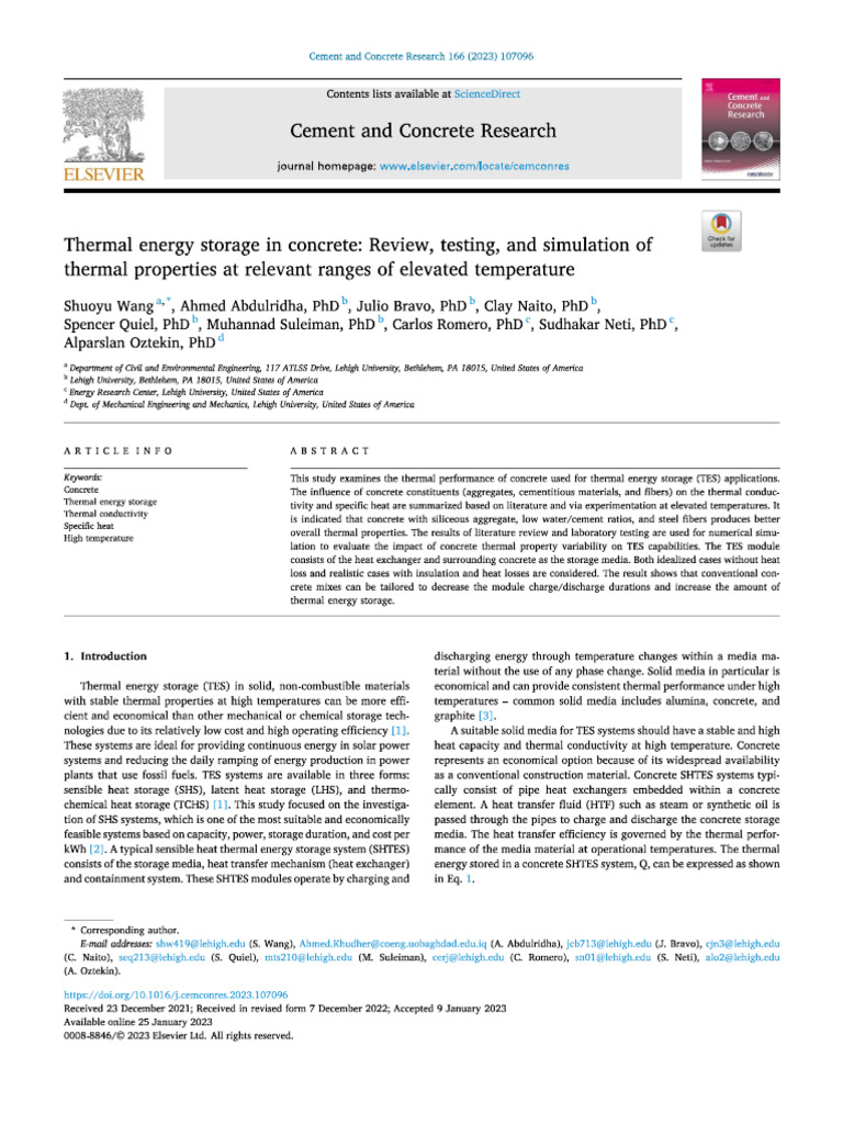 Thermal Energy Storage | PDF
