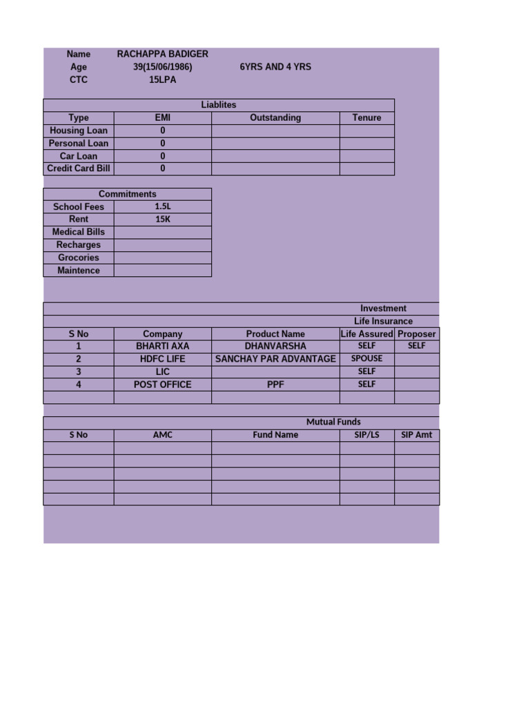 Rachappa Client Appointment Discussion | PDF | Financial Services ...