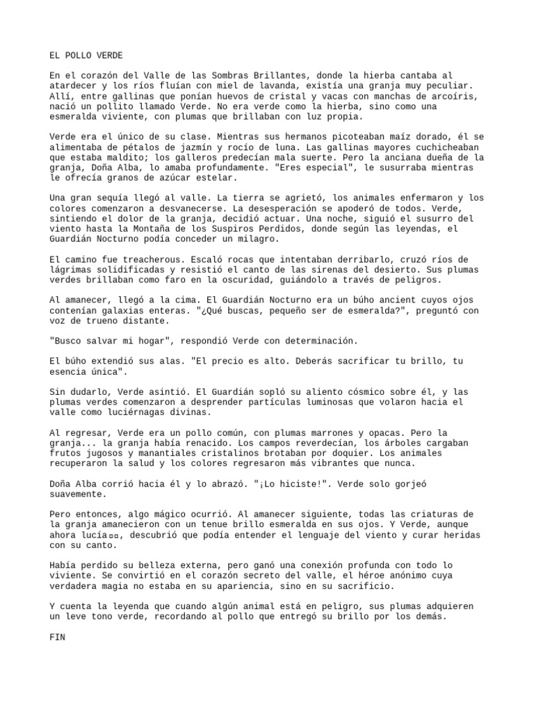 cuento pove | PDF | Pollo