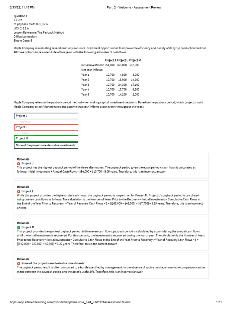 Part - 2 - Welcome - Assessment Review 3 | PDF | Earnings Per Share ...