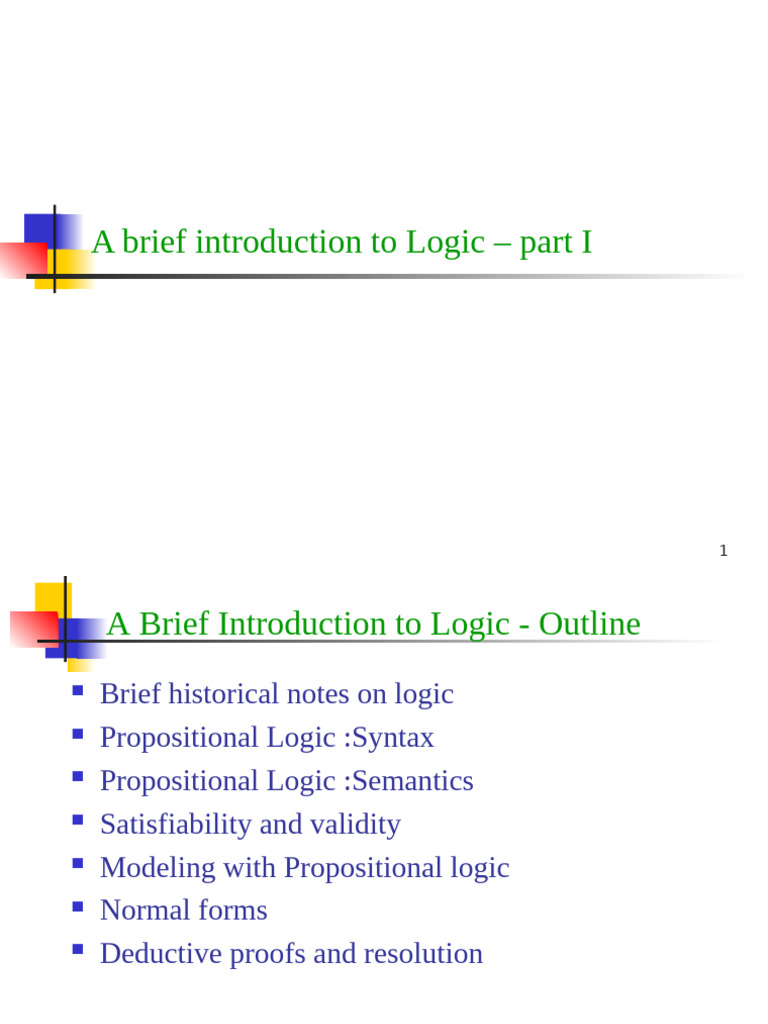 C2.0 Propositional Logic | PDF | Logic | First Order Logic